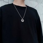 Mens Womens Silver Evil Smile Face Pendant Punk Gothic Biker Necklace ...