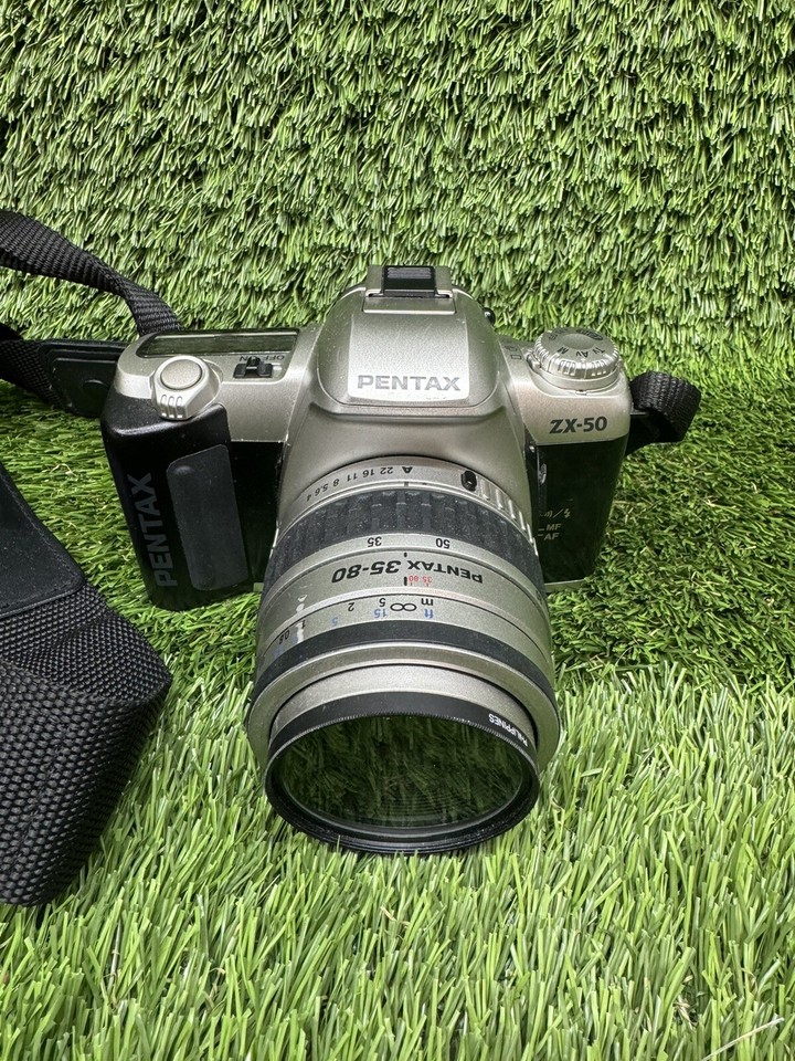 Pentax ZX-50 35mm SLR Film Camera, Pentax 35-80mm Lens w/ Case | eBay