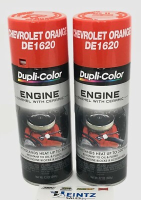 Duplicolor DE1620-2 PACK Engine Enamel with Ceramic Chevrolet Orange ...