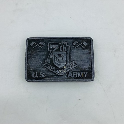 U.S Army 7th Signal Command Belt Buckle Serial Numbered Pewter Limited ...