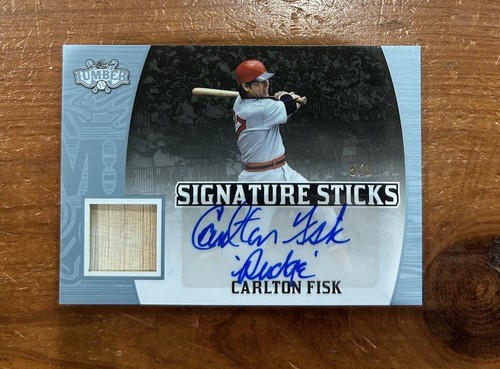 Carlton Fisk 2024 Leaf Lumber Auto /6 Pudge Game Used Bat 🔥 Boston Red ...