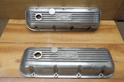 Bowtie Big Block Chevy Aluminum Finned Valve Covers Vintage Motion ...