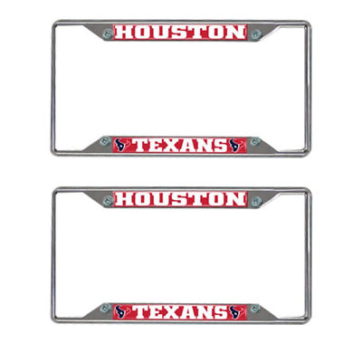 Football Houston Texans Chrome License Plate Frames Metal Universal ...