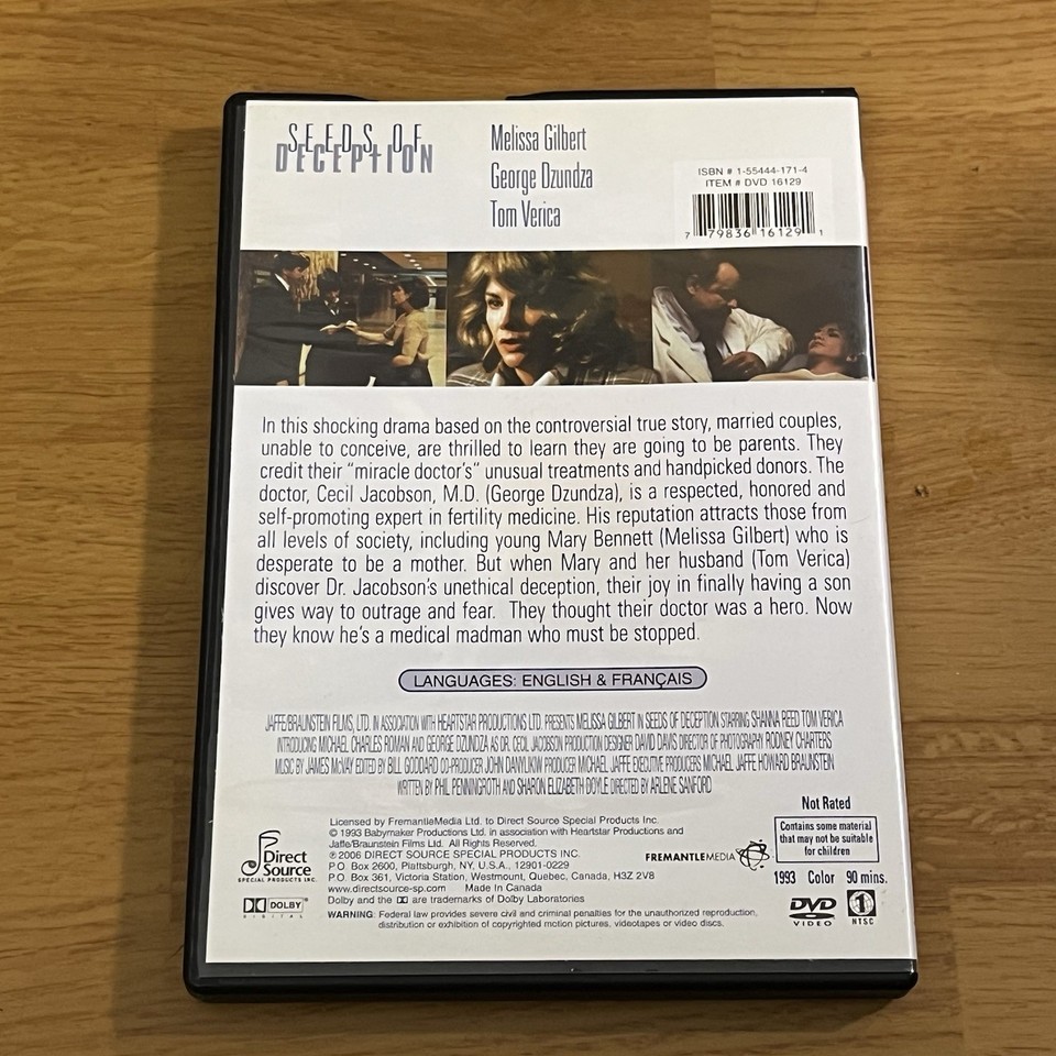 Seeds of Deception (DVD 1994, 2006) MELISSA GILBERT GEORGE DZUNDZA ...