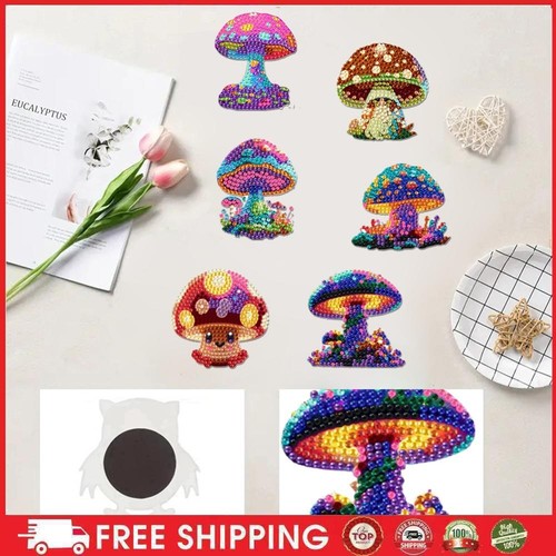 6Pcs Fridge Magnets Diamond Art Diamond Painting Kits Diamond Painting ...