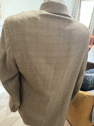 Alan Flusser Brown Suit Jacket Blazer Wool Professor Single 42 Silk ...
