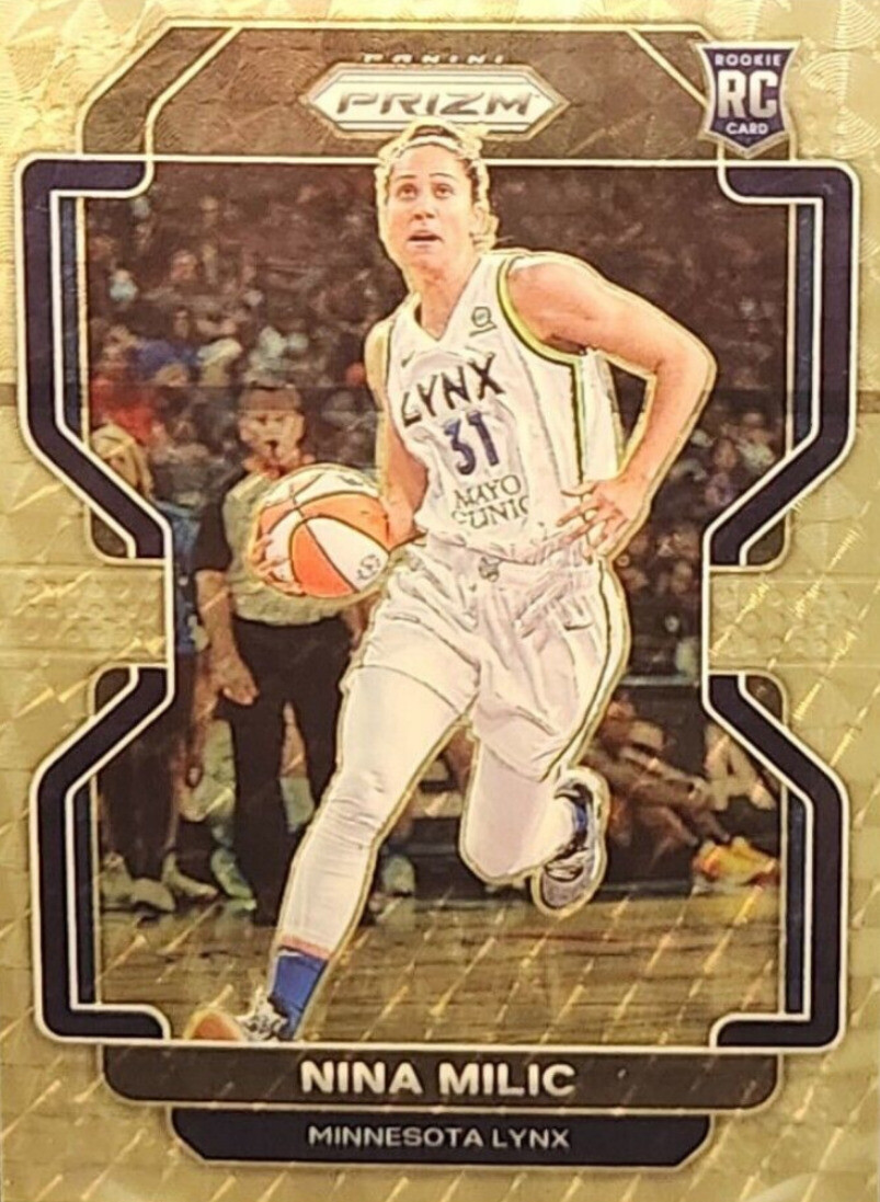 2022 Panini Prizm WNBA - Gold Vinyl Prizm #25 Nina Milic /1 (RC) for ...