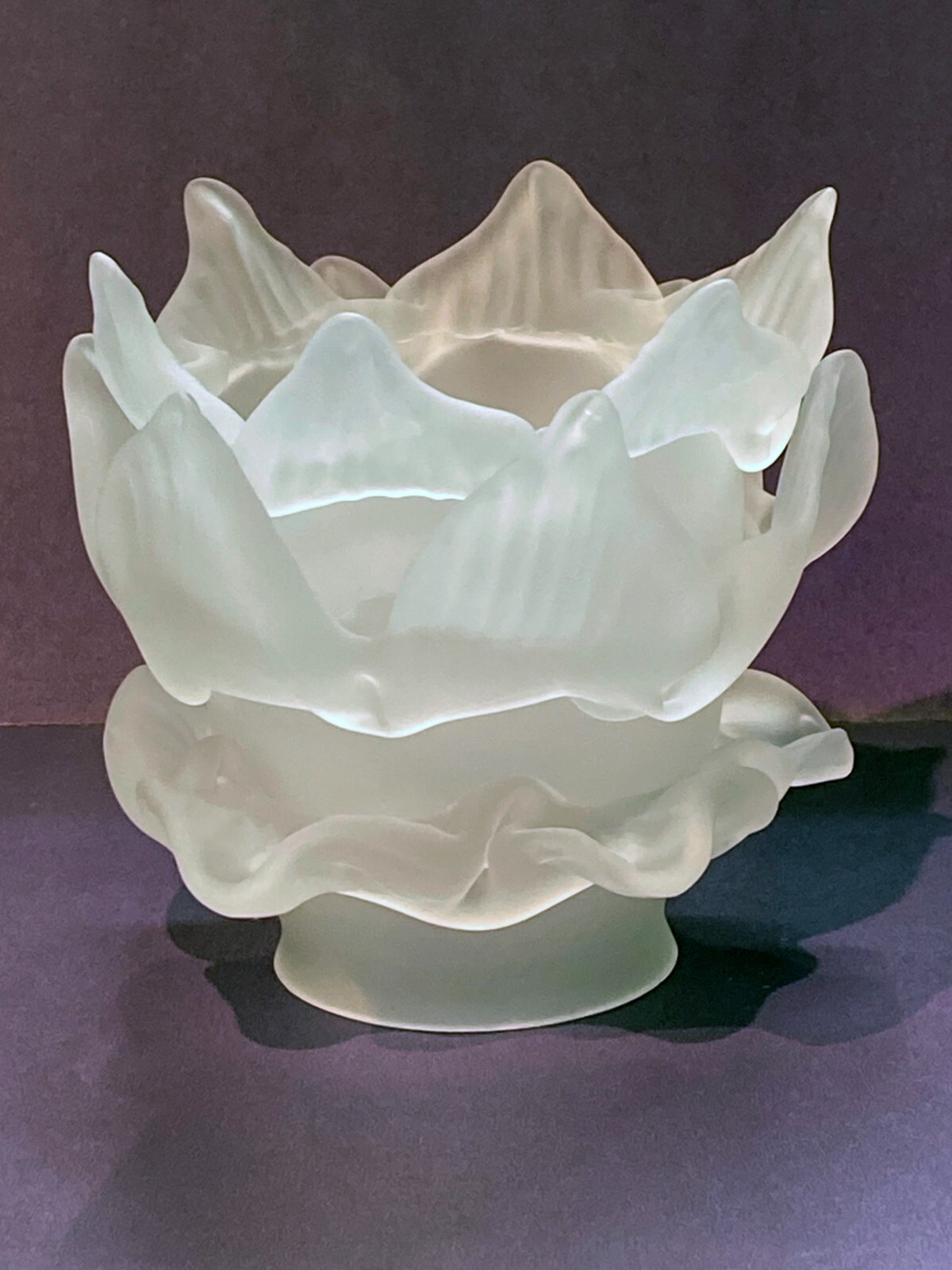 New~ Clear Satin Etched Glass Rose Petal Fixture Lamp Shade 2-1/4 ...