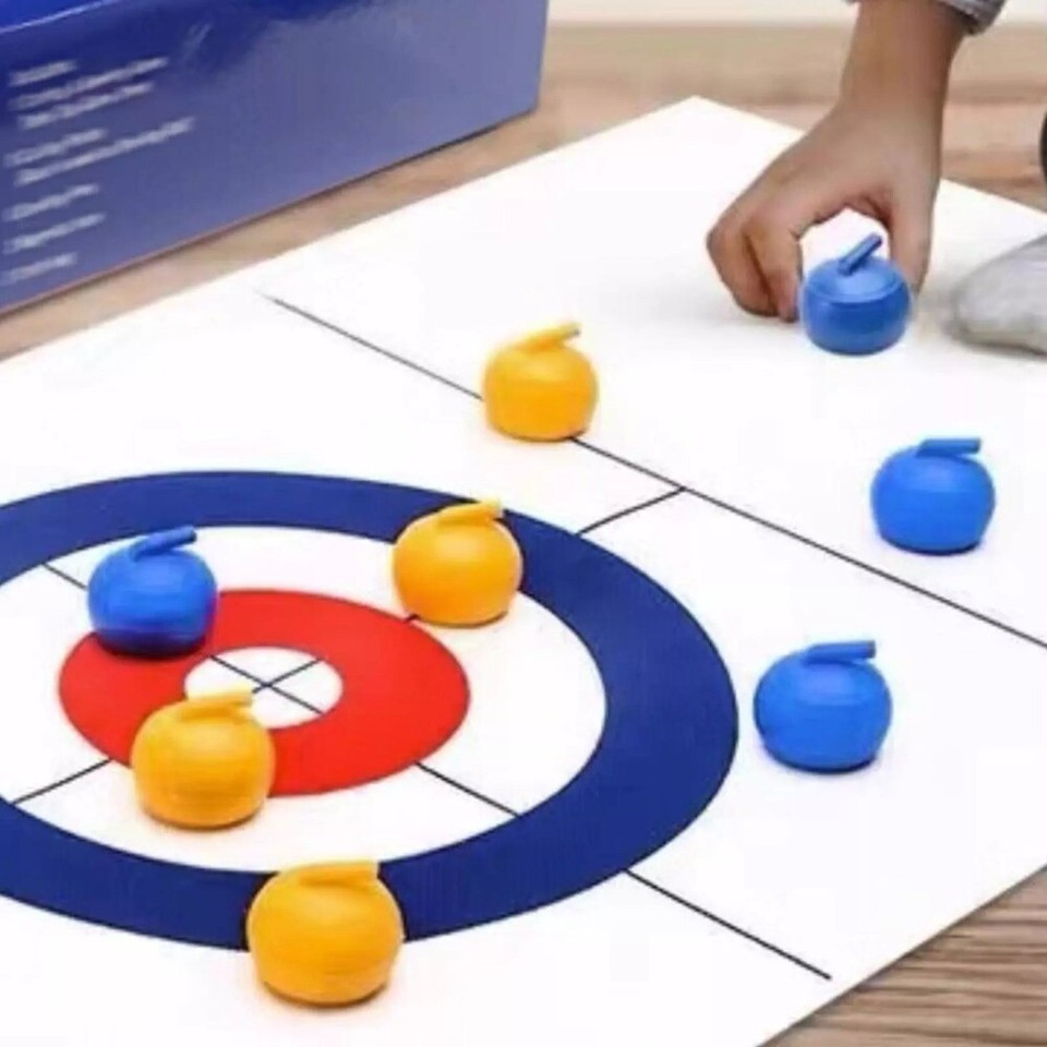 Mini Curling Table Parent Children Game Curling Board Game for Adults ...