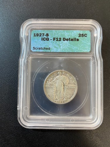 1927 S STANDING LIBERTY QUARTER ICG F-12 DETAILS - KEY DATE - CERTIFIED ...