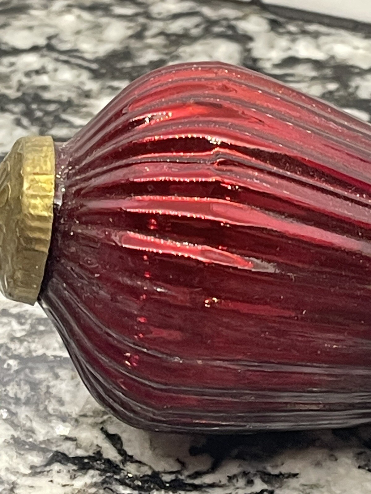 (2) Vintage Red Mercury Glass Teardrop Heart Ornament Kugel Style ...