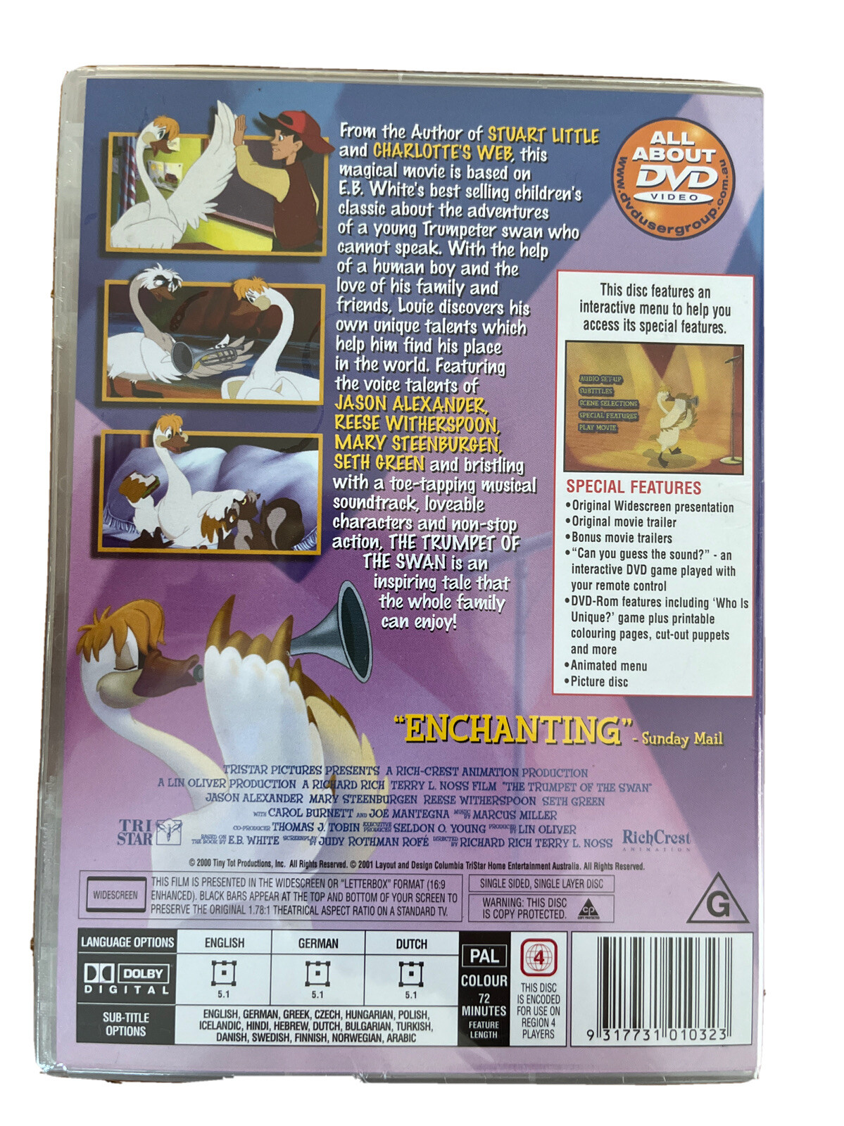 THE TRUMPET OF THE SWAN DVD NEW & SEALED 9317731010323 | eBay Australia