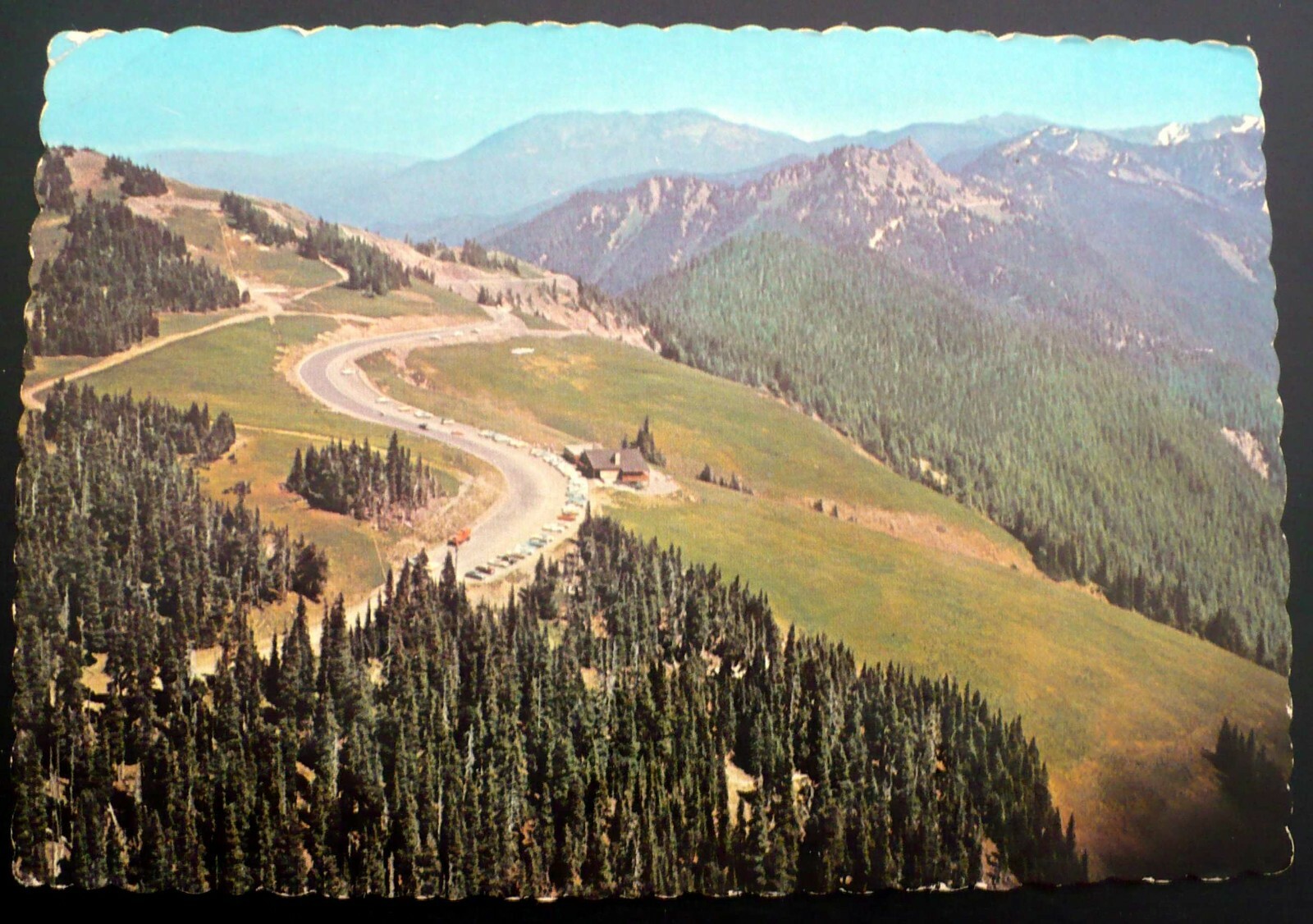 1970s Aerial View Hurricane Ridge Lodge, Olympic National Park ...