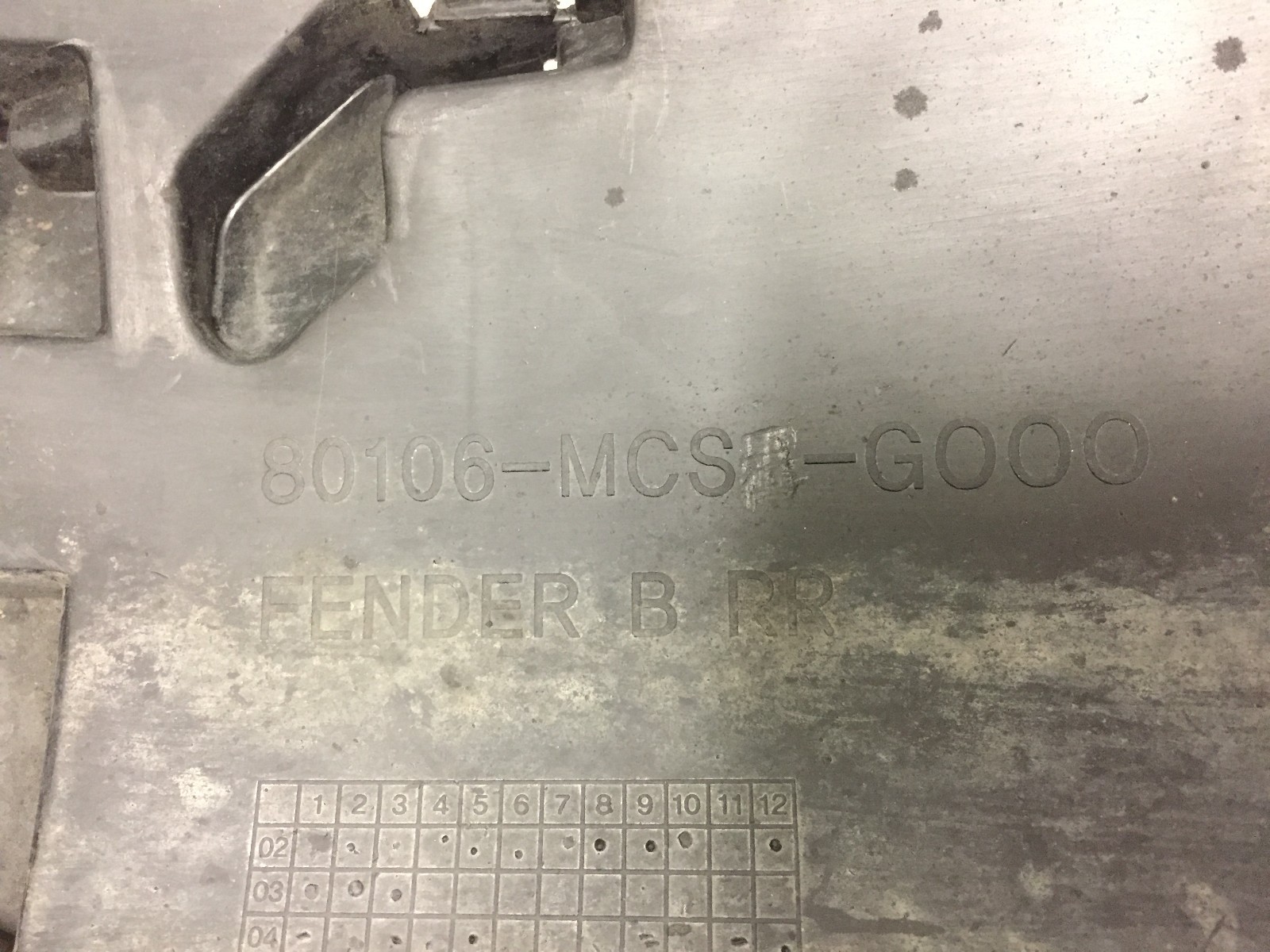 Honda 2003-2017 ST1300 California Rear Fender B W/ Emission Sticker ...