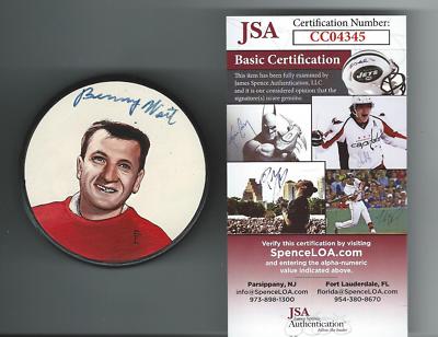 Benny Woit Signed Detroit Red Wings Custom Hand Painted Lithograph Puck ...