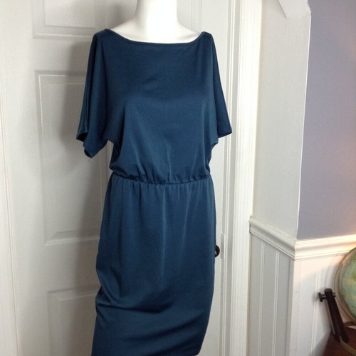 SHEIN Deep Blue/Green shift dress; Easy Care, cute, Hi-Low in Poly ...