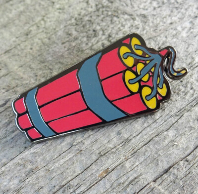 Red Dynamite Hard Enamel Metal Lapel Pin Anarchist Handbook Michael ...