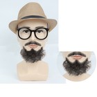 Hand Made Swiss Lace Mustache Human Hair Mustache Long Beard for Men's ...