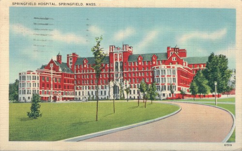 USA Springfield Hospital Springfield Massachusetts Vintage Postcard 07. ...