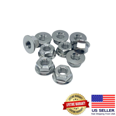 M6 & M8 GR5 Titanium DIN6923 Flange Shoulder Hex Nuts | eBay
