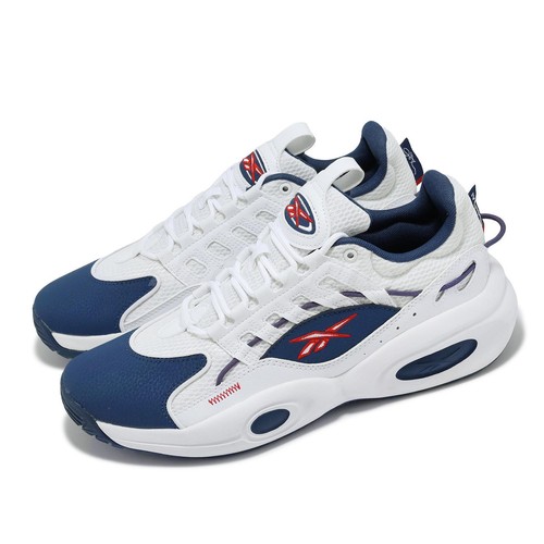Size 10 - Reebok Solution Mid White Batik Blue Vector Red for sale ...