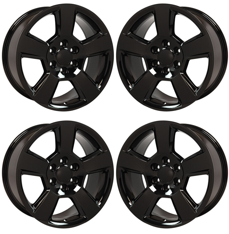 Gloss Black 20" LTZ Wheels Rims for 2000-2024 Chevy Silverado Tahoe ...