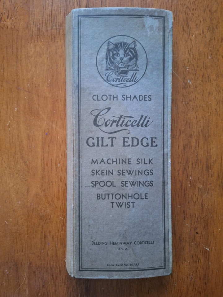 Antique Coticelli Gilt Edge Silk Sample Book-What is it worth 0 ...