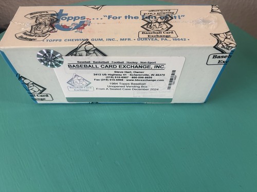 1984 Topps Baseball Unopened Vending Box From a Sealed Case (FASC) BBCE ...