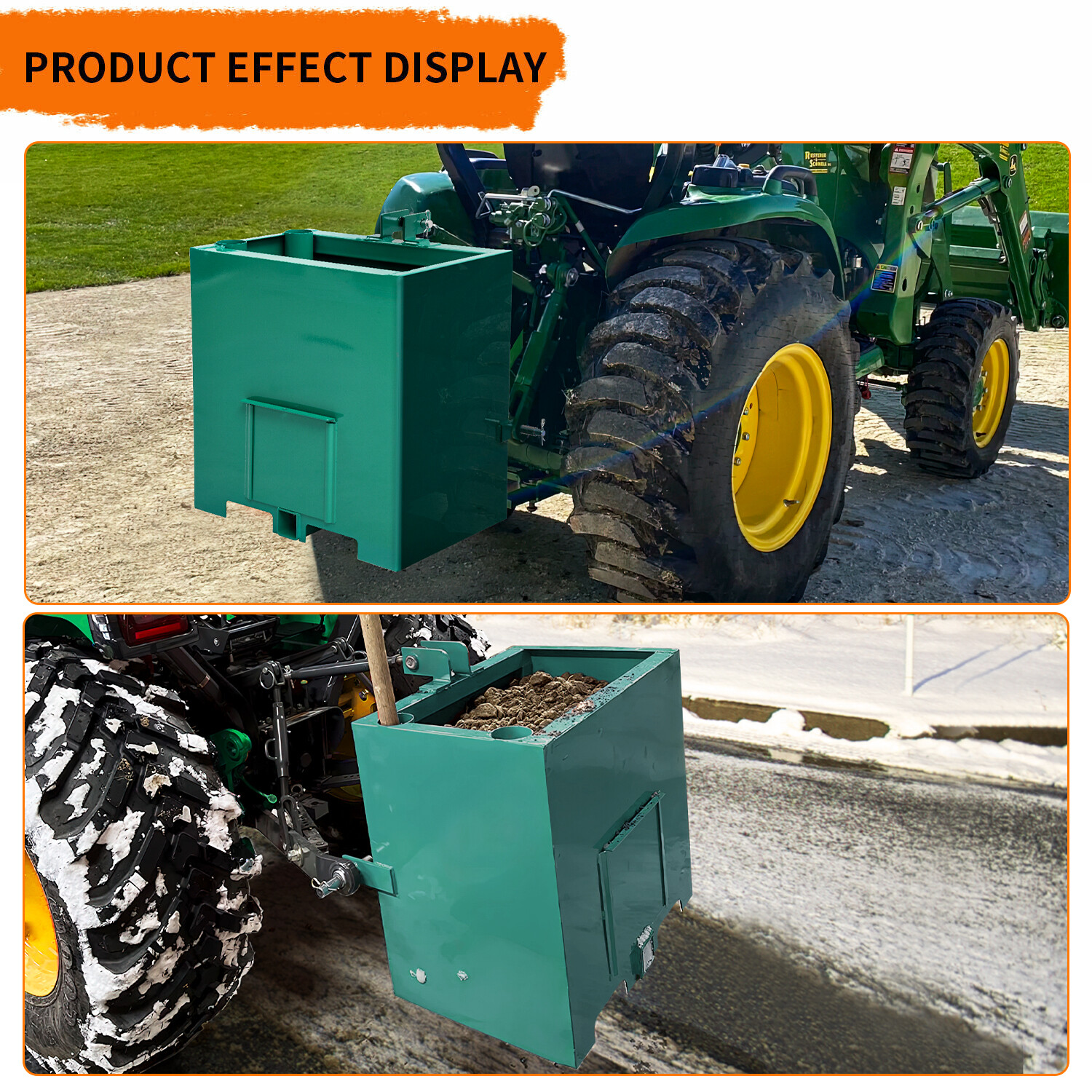 3 Point Hitch Ballast Box Counterweight for Cat 1 Cat-1 Skid Steer ...