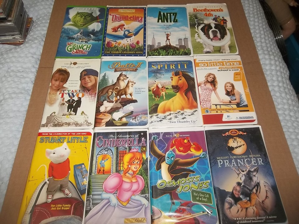 lot of 12 VHS tapes clamshell children kids lot | eBay
