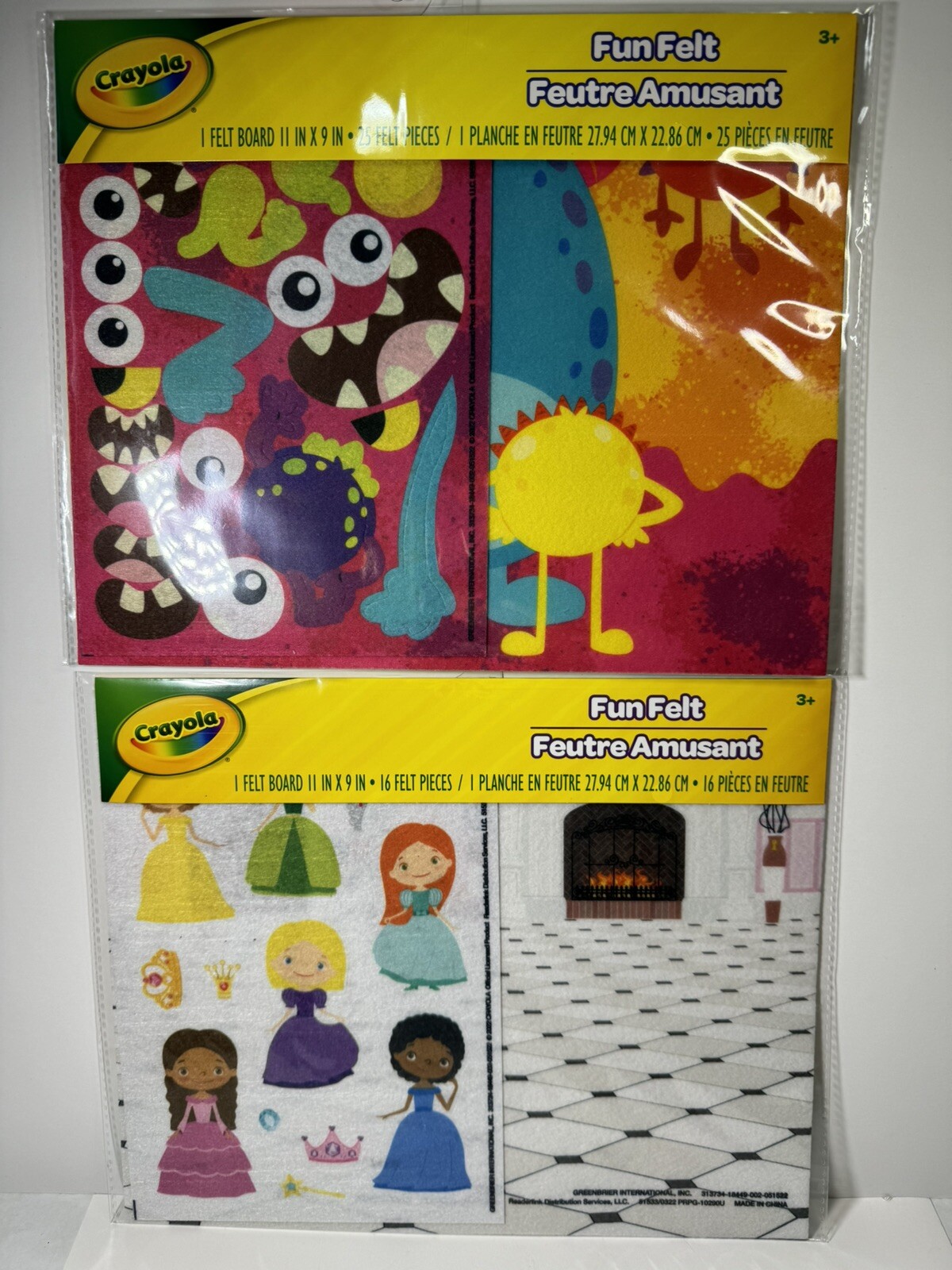 Crayola Fun Felt- Monster Play & Princess Party- Game For Kids 2 Pack ...