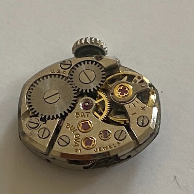 Vintage Bulova Watch Movement - Caliber 5AT - 21 Jewels - Good Balance ...