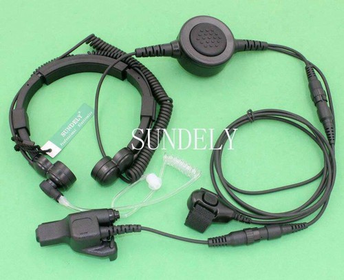 SUNDELY Military Tactical Throat Headset/Earpiece Motorola Radio ...