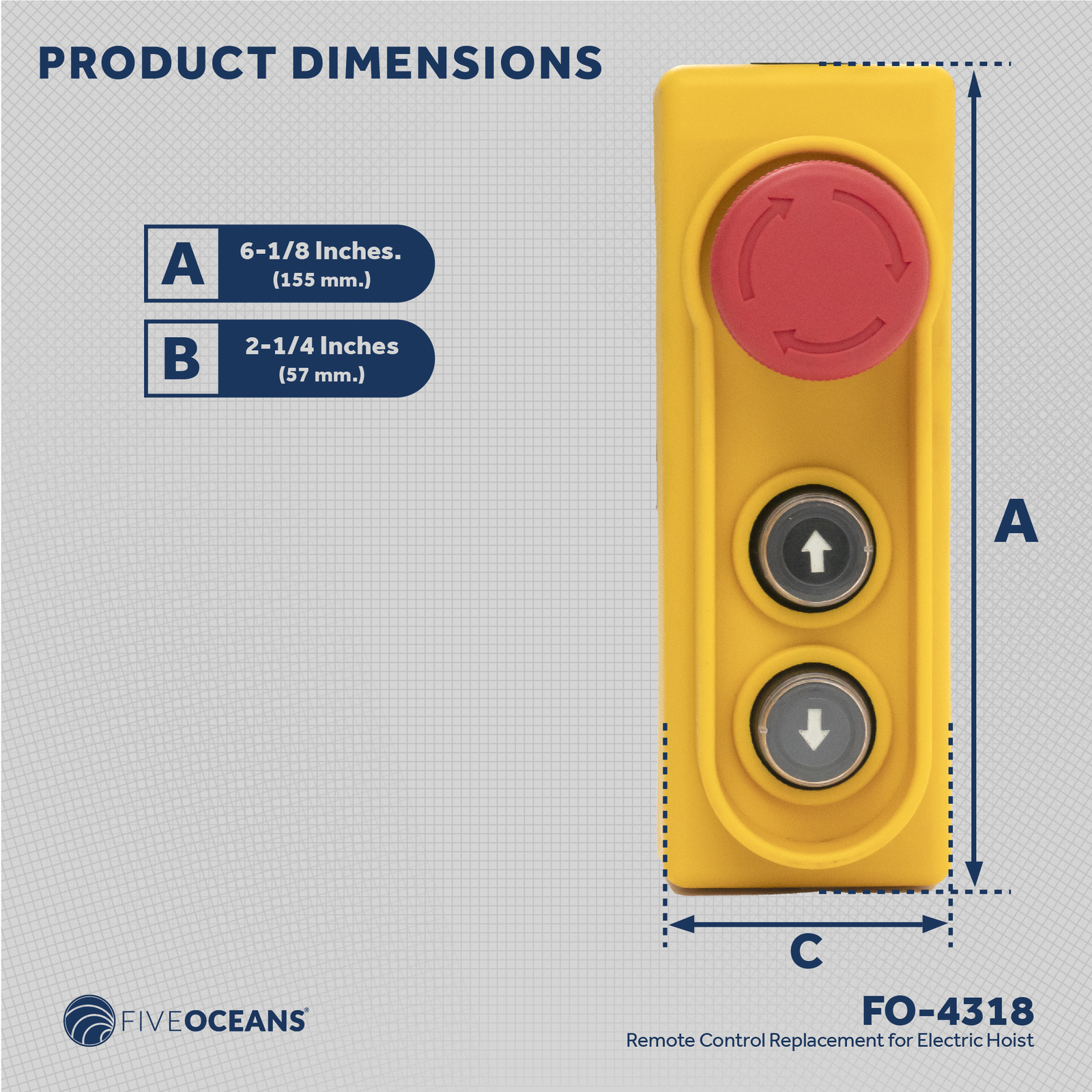 Replacement Remote Control for Overhead Electric Hoist Crane Five ...