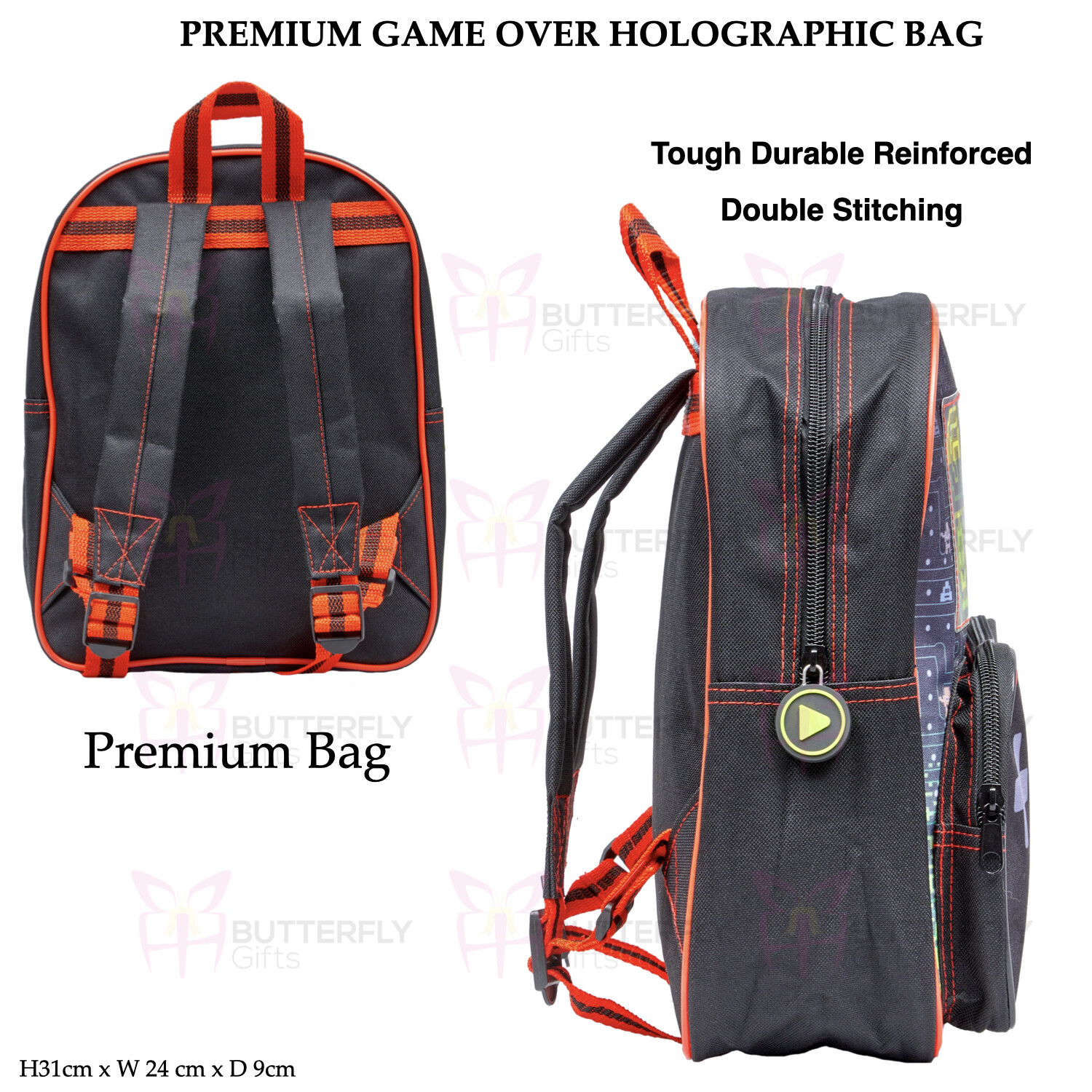 Kids Boys Girls Gaming Console Game Over School Backpack Bag ...