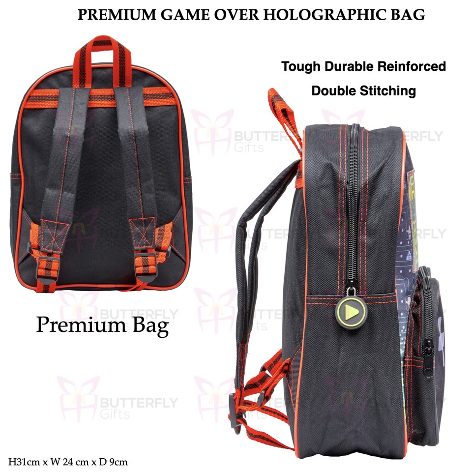 Kids Boys Girls Gaming Console Game Over School Backpack Bag ...