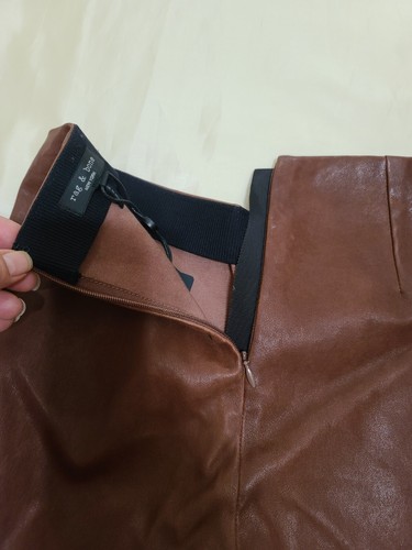 Rag & Bone Simone Lamb Leather Flared Pants Women's 4 Stretch Waist ...