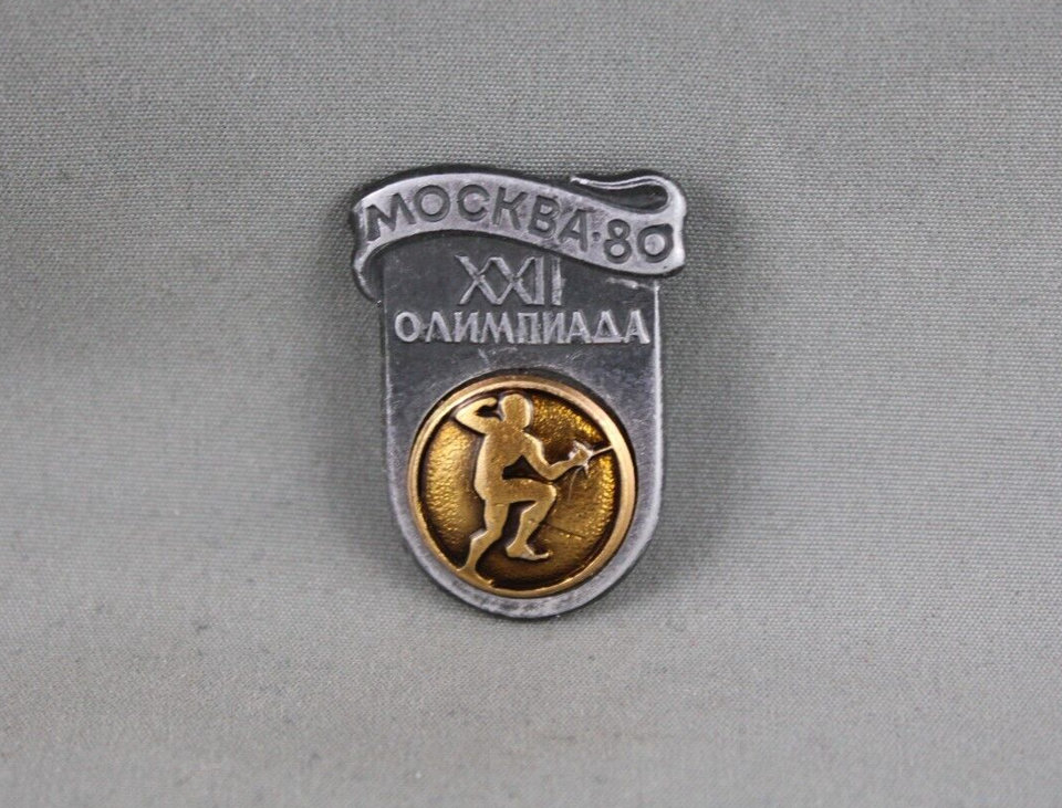 Vintage Olympic Pin - Moscow 1980 Fencing Event Pin - Stamped Pin | eBay