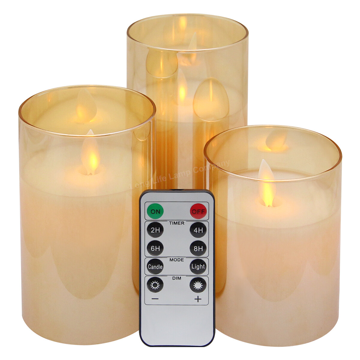 Rechargeable Battery Powered Candles 3 LED Rechargeable USB Remote