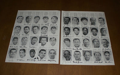 TWO 1967 LOS ANGELES RAMS TEAM ROSTER PRINTS | eBay