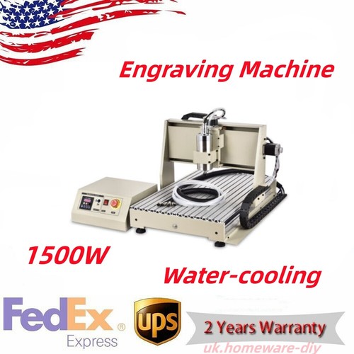 1.5KW 4 Axis VFD CNC 6040 Router Engraver Woodworking Milling Machine ...