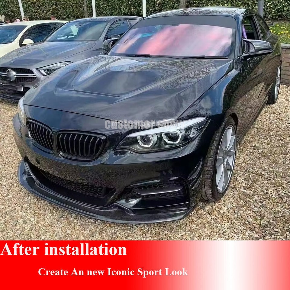 For BMW F22 M235i M240i M-Sport 2014-2019 Front Bumper Lip Splitters ...