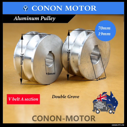 Double-groove Pulley 70mm shaft size 19mm | eBay
