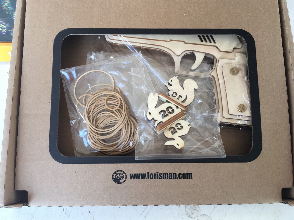 NEW 3-Shot Semi Automatic Lorisman Rubber Band Gun w/ Ammo & Targets | eBay