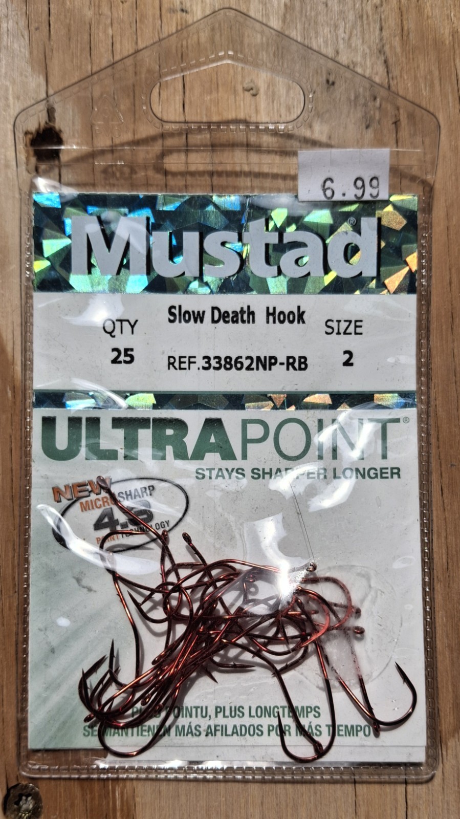 Mustad Ultra Point Slow Death Hooks -#2 - Red - Qty 25/Pack | eBay