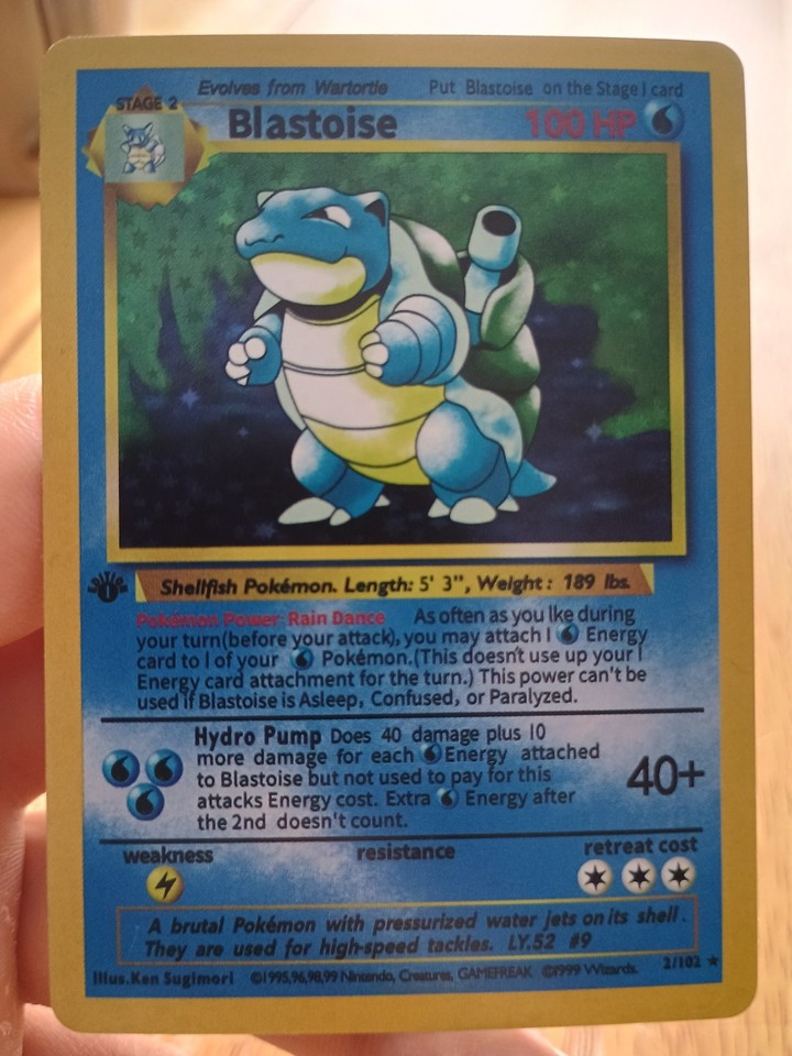 Pokemon Vintage Cards Dark Blastoise & Dark Dragonite & Blastoise ...