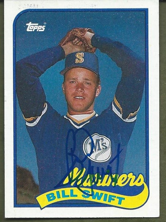 BILL SWIFT 1989 Topps #712 autographed signed card SEATTLE MARINERS 89 ...