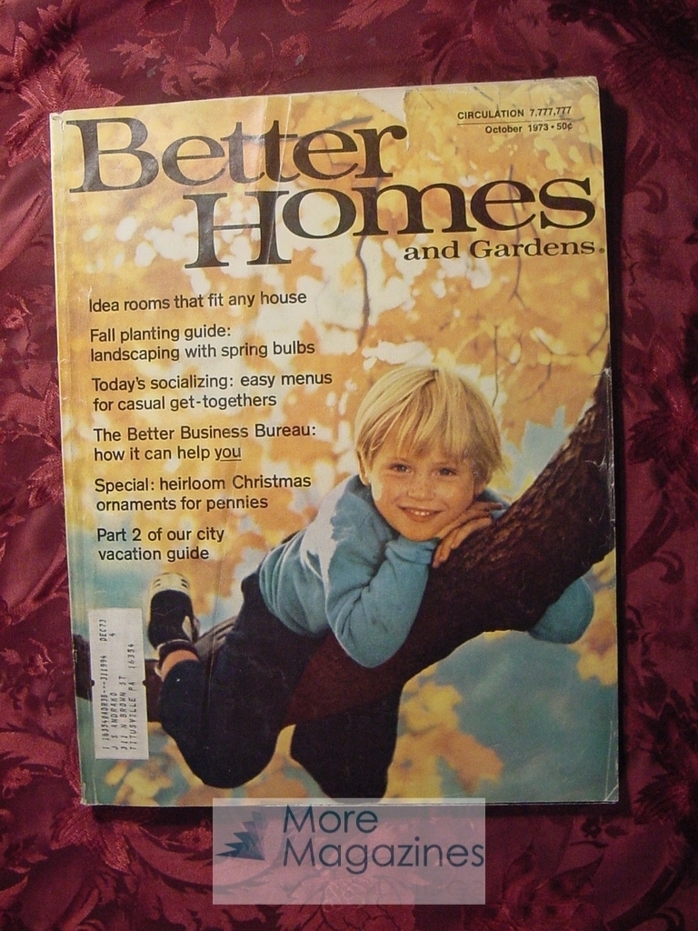 Better Homes and & Gardens OCTOBER 1973 Home Building Decorating ...