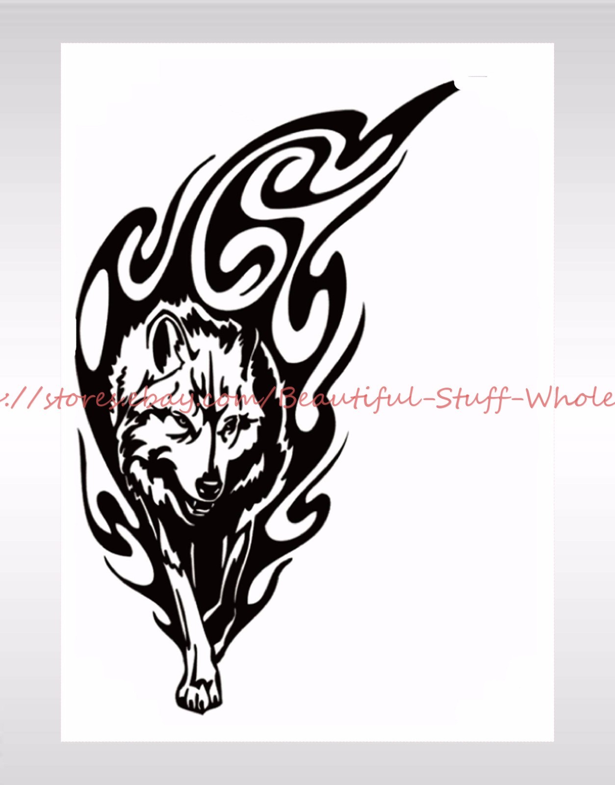 Tribal Wolf Tattoo Design