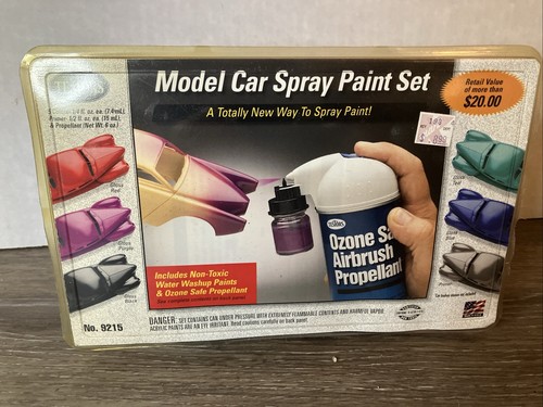 Testors Model Car Spray Paint Set w/ Primer & 5 Colors No. 9215 Non ...